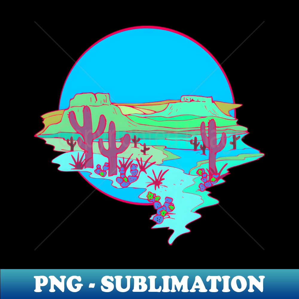 70s Desert Horizons-Desert Landscape - PNG Transparent Subli - Inspire ...