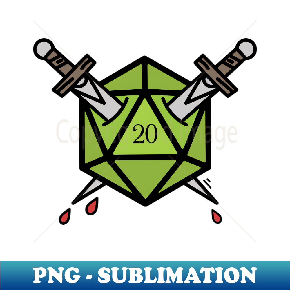 D20 Dice of the Rogue - Aesthetic Sublimation Digital File | Inspire Uplift