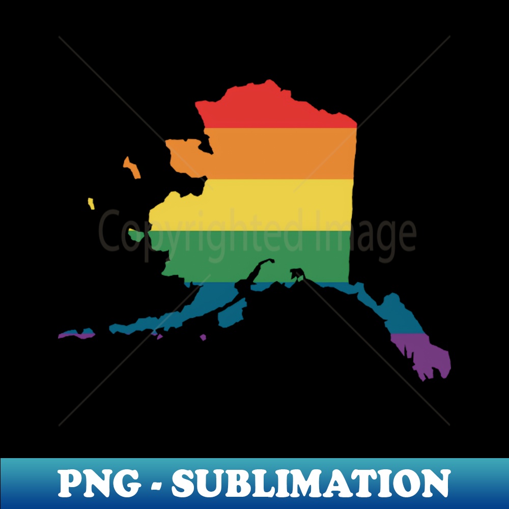 Alaska State Rainbow - PNG Transparent Sublimation Design | Inspire Uplift