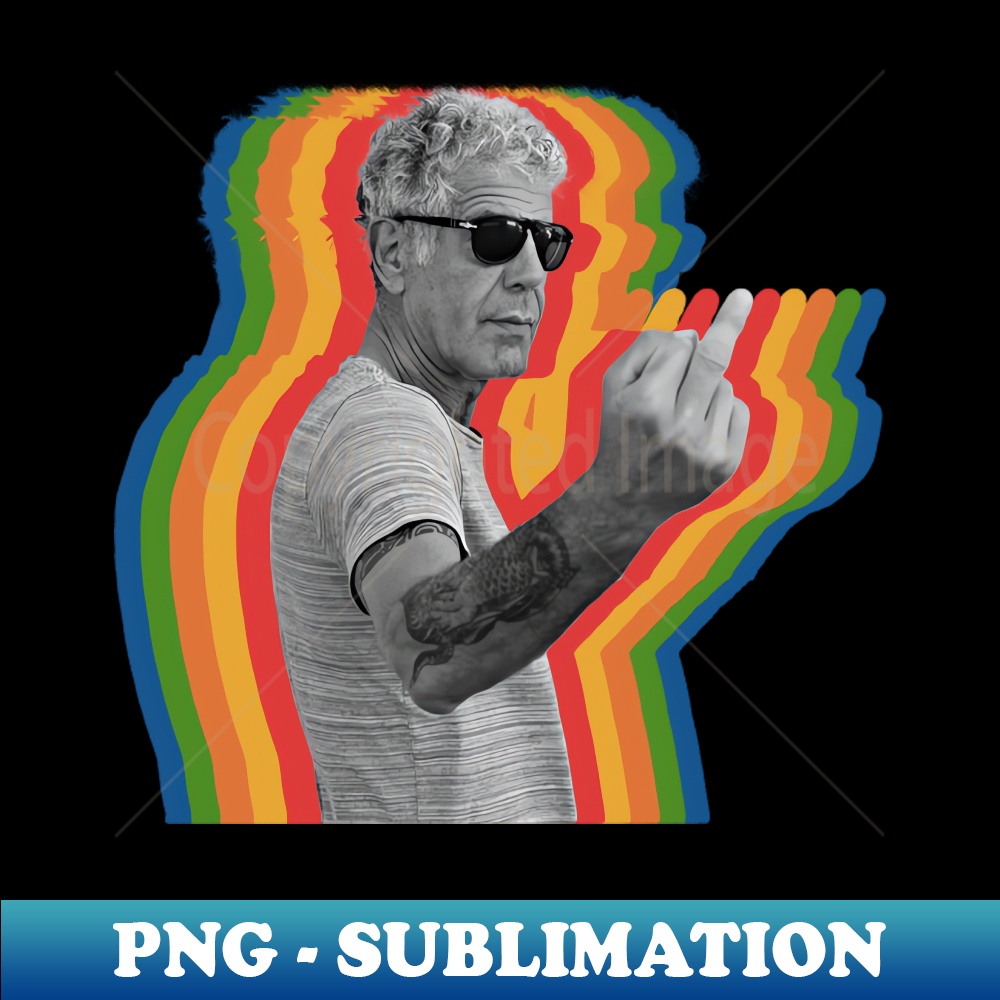 ANTHONY BOURDAIN VINTAGE RAINBOW - MIDDLE FINGER | Inspire Uplift