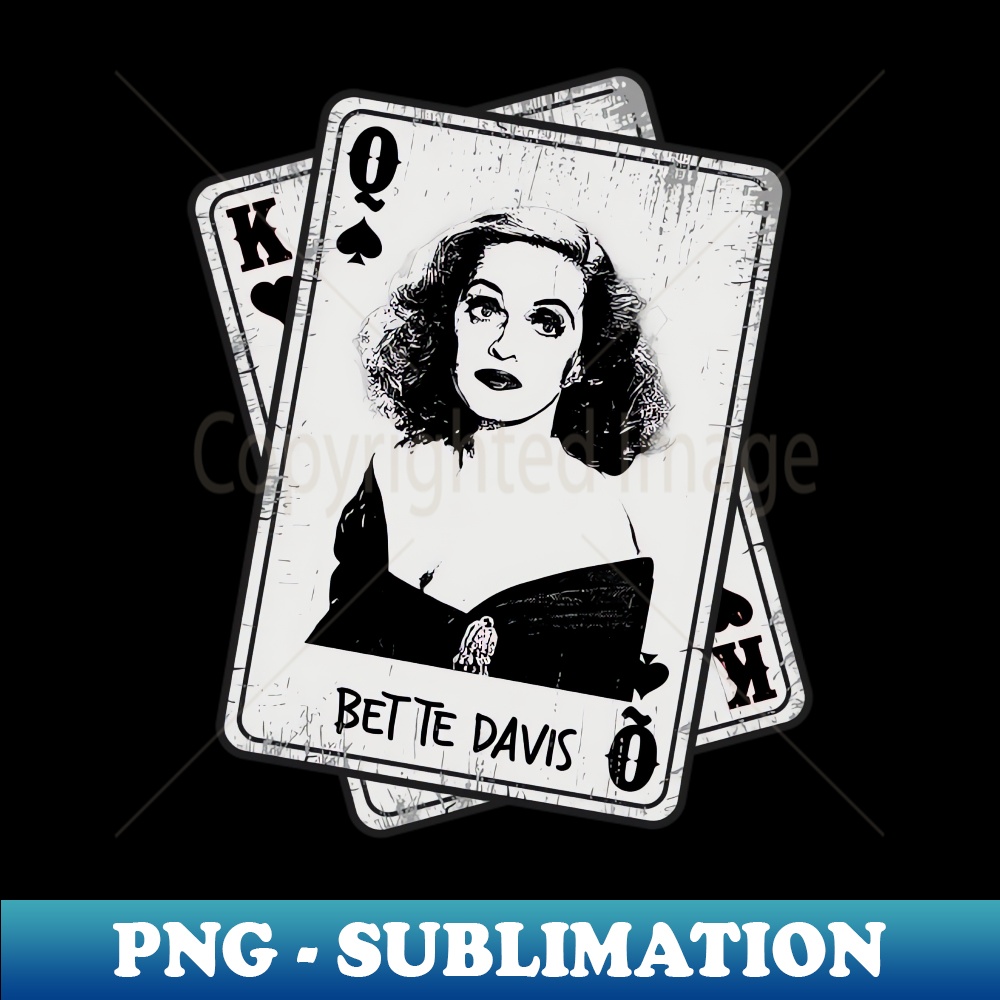Retro Bette Davis Card Style - Instant PNG Sublimation Downl | Inspire ...