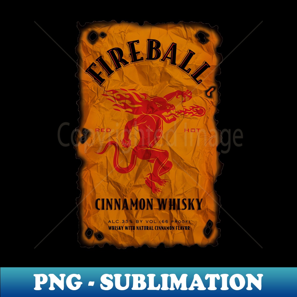 RETRO COLOR FIREBALL WHISKY - Instant Sublimation Digital Do | Inspire ...