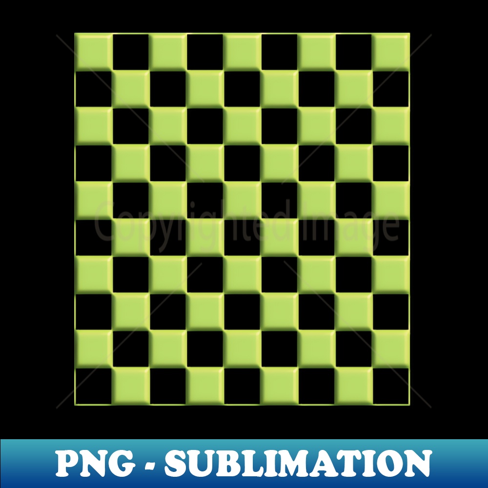 Geometric light green checkered 3D design - Aesthetic Sublim | Inspire ...