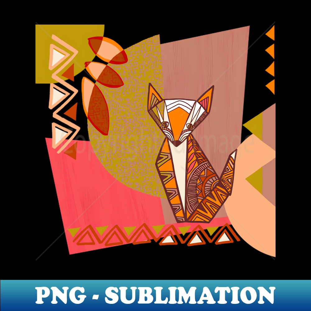 Origami Fox Collage - PNG Transparent Sublimation Design | Inspire Uplift