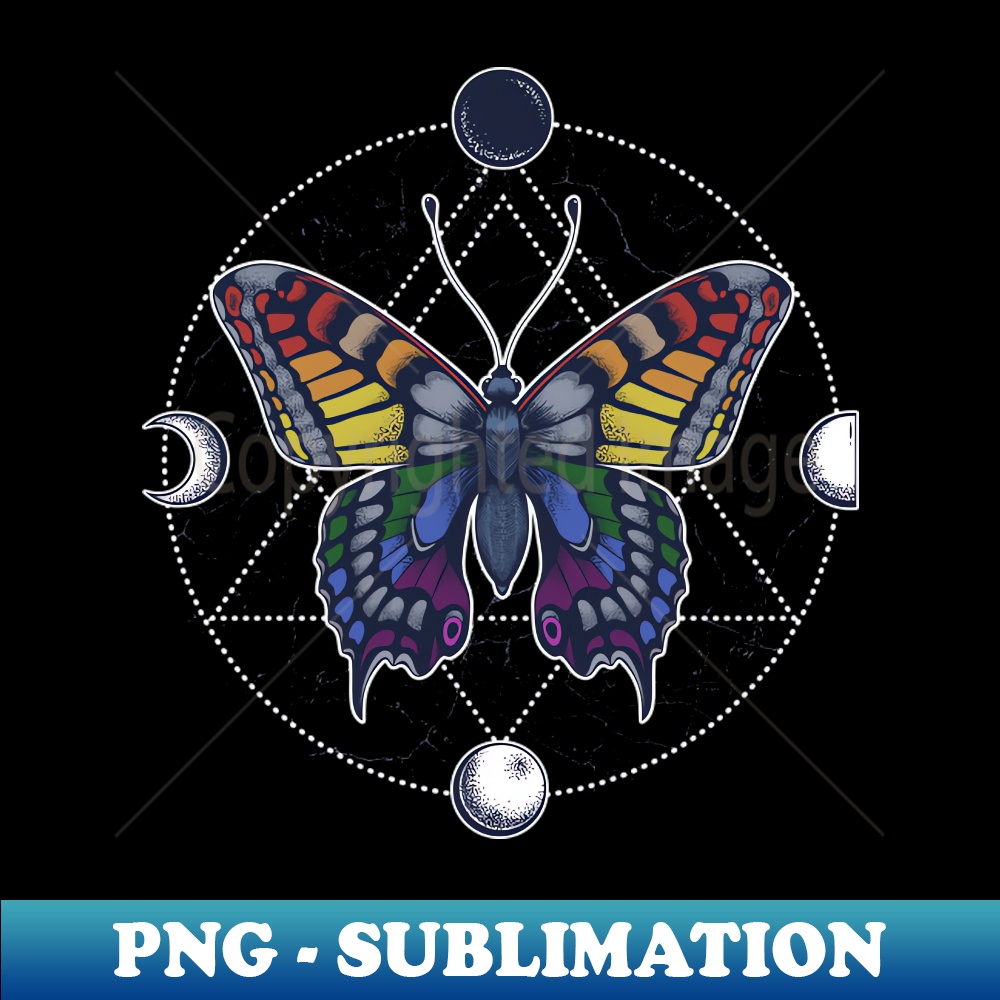 Rainbow Gay Pride Butterfly LGBT Flag - Premium PNG Sublimat | Inspire ...
