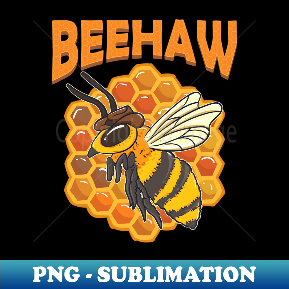 Beehaw Cowboy Bee - PNG Transparent Sublimation File | Inspire Uplift