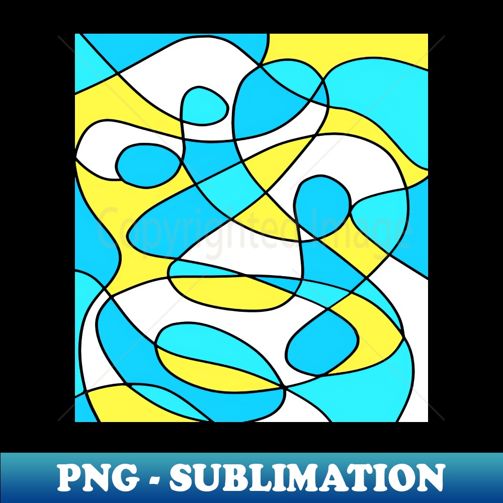 Neurographic blue white yellow - Signature Sublimation PNG F | Inspire ...