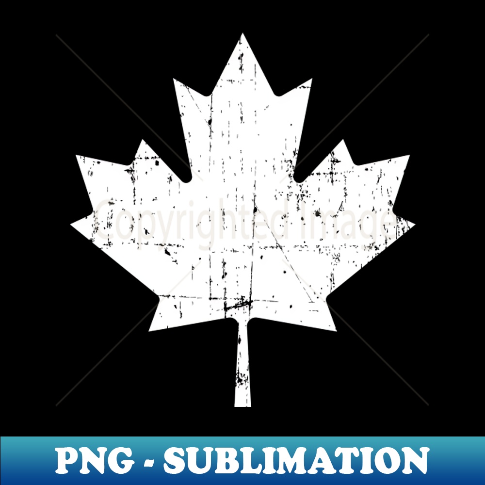 Maple Leaf Canadian Distressed - Vintage Sublimation PNG Dow | Inspire ...