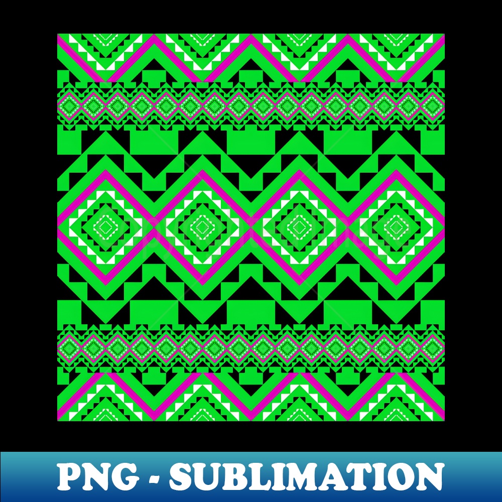 Green African Pattern - PNG Transparent Sublimation File | Inspire Uplift