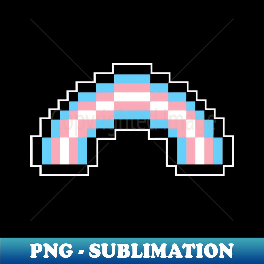 Pixel Rainbow Design in Transgender Pride Flag Colors - Spec | Inspire ...