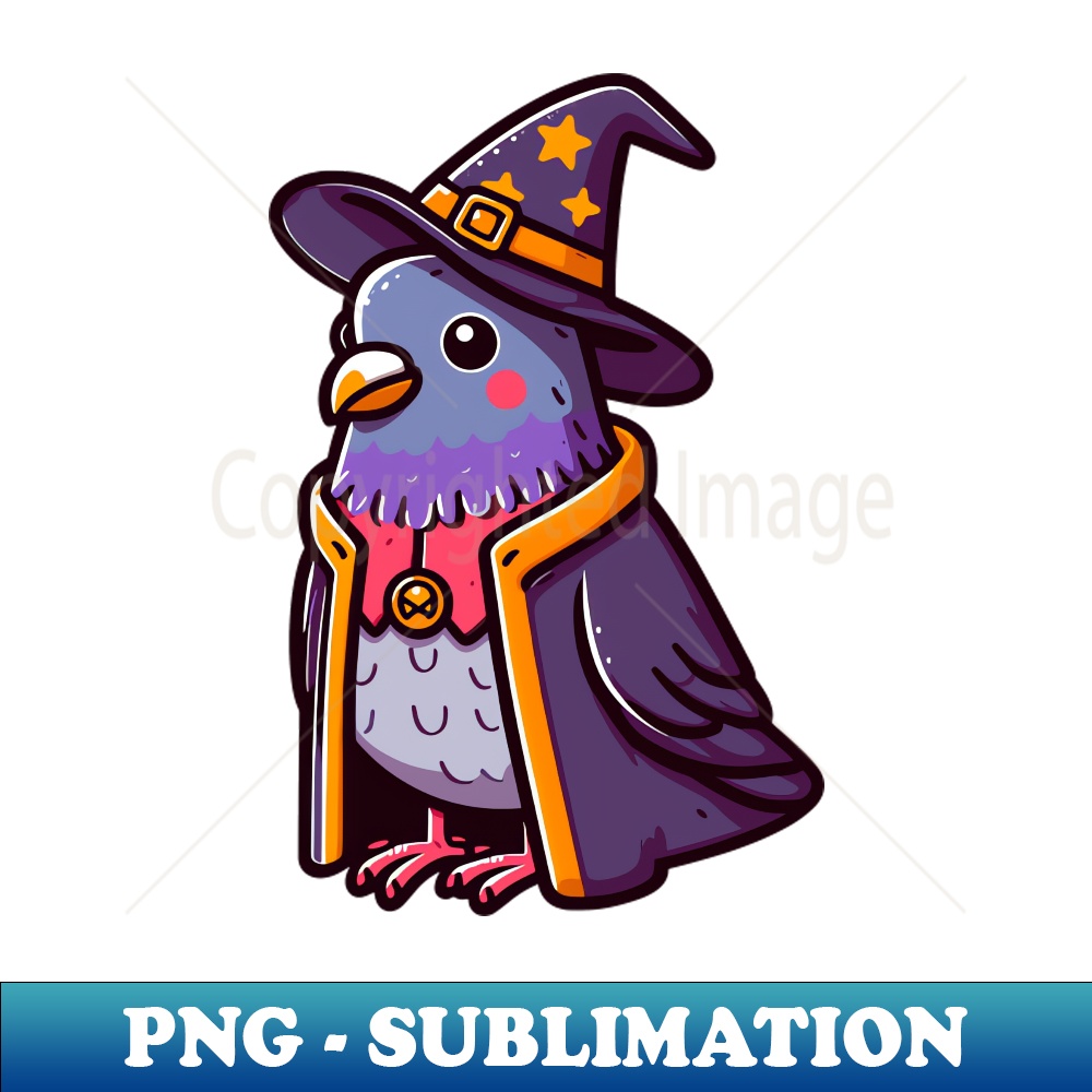 Cute Pigeon wizard and sorcerer with hat, wand in anime,cart | Inspire ...