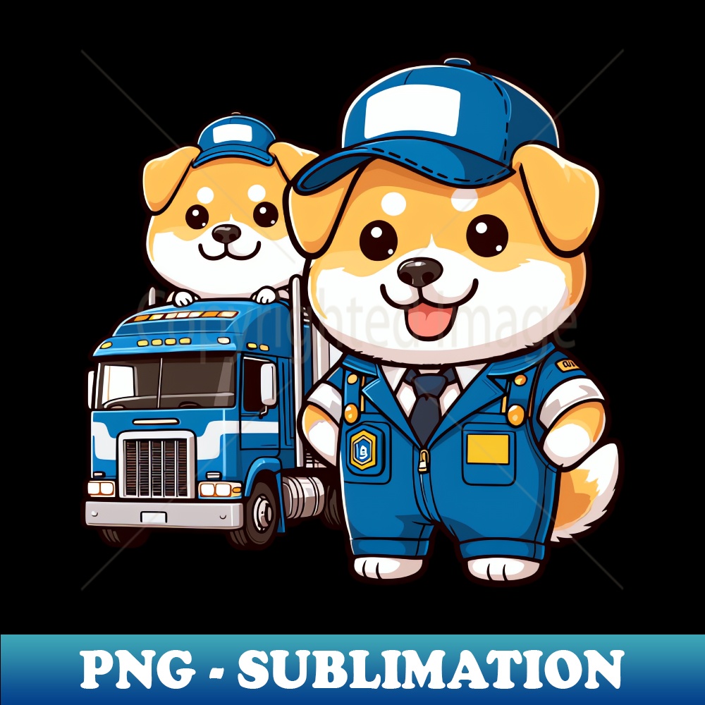 Furry Animal Dog working as truck driver in simple but Cute | Inspire ...