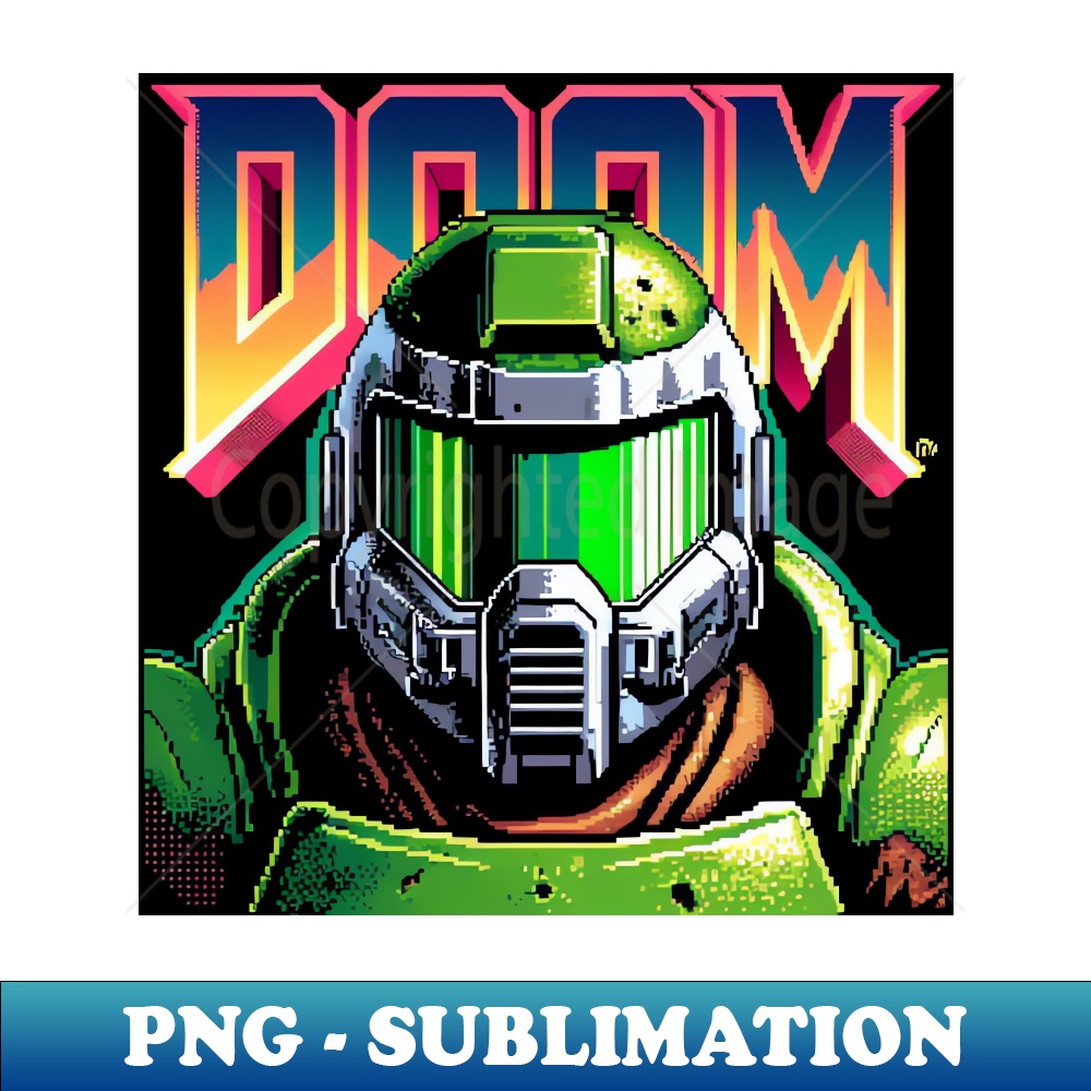 Doom Guy Close up - Signature Sublimation PNG File | Inspire Uplift