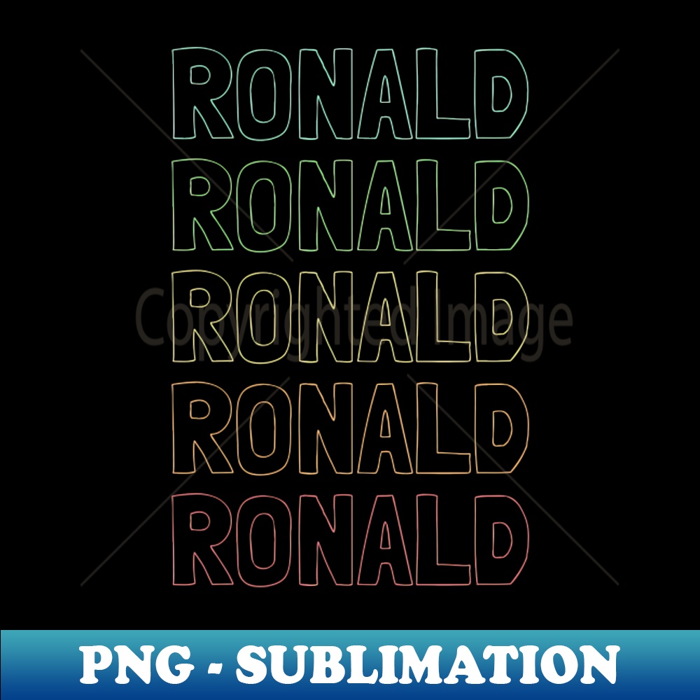 Ronald Name Pattern - PNG Transparent Sublimation Design | Inspire Uplift