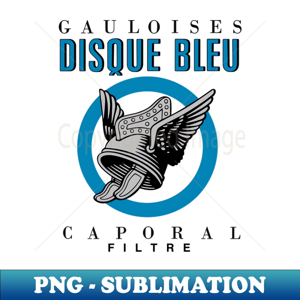 Gauloises Disque Bleu - Decorative Sublimation PNG File | Inspire Uplift