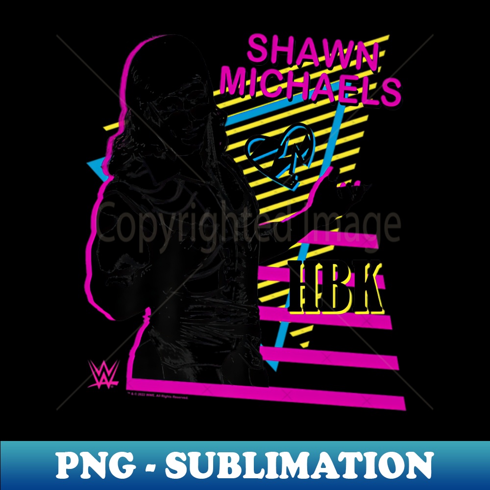 Shawn Michaels HBK Neon Poster - Exclusive PNG Sublimation D | Inspire ...