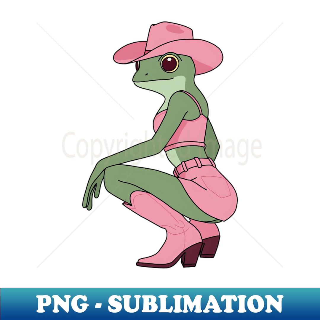 Sexy Cowgirl Frog Digital Sublimation Download File Inspire Uplift