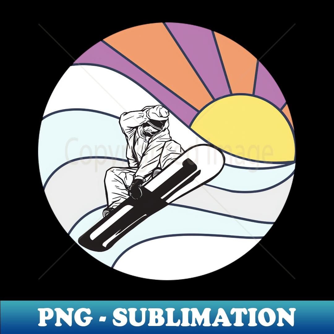 Snowboard Sunset - High-Resolution PNG Sublimation File | Inspire Uplift