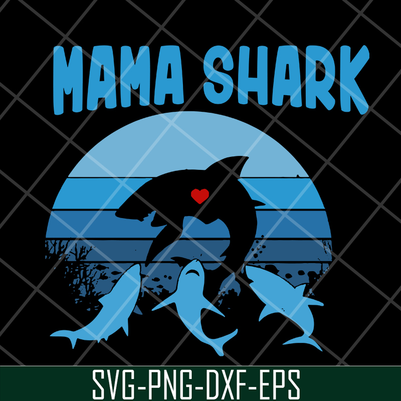 mama shark svg, Mother's day svg, eps, png, dxf digital file - Inspire ...