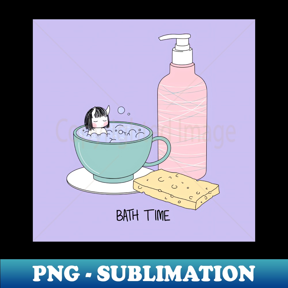 Tiny Demon Bath Time - PNG Transparent Digital Download File | Inspire ...