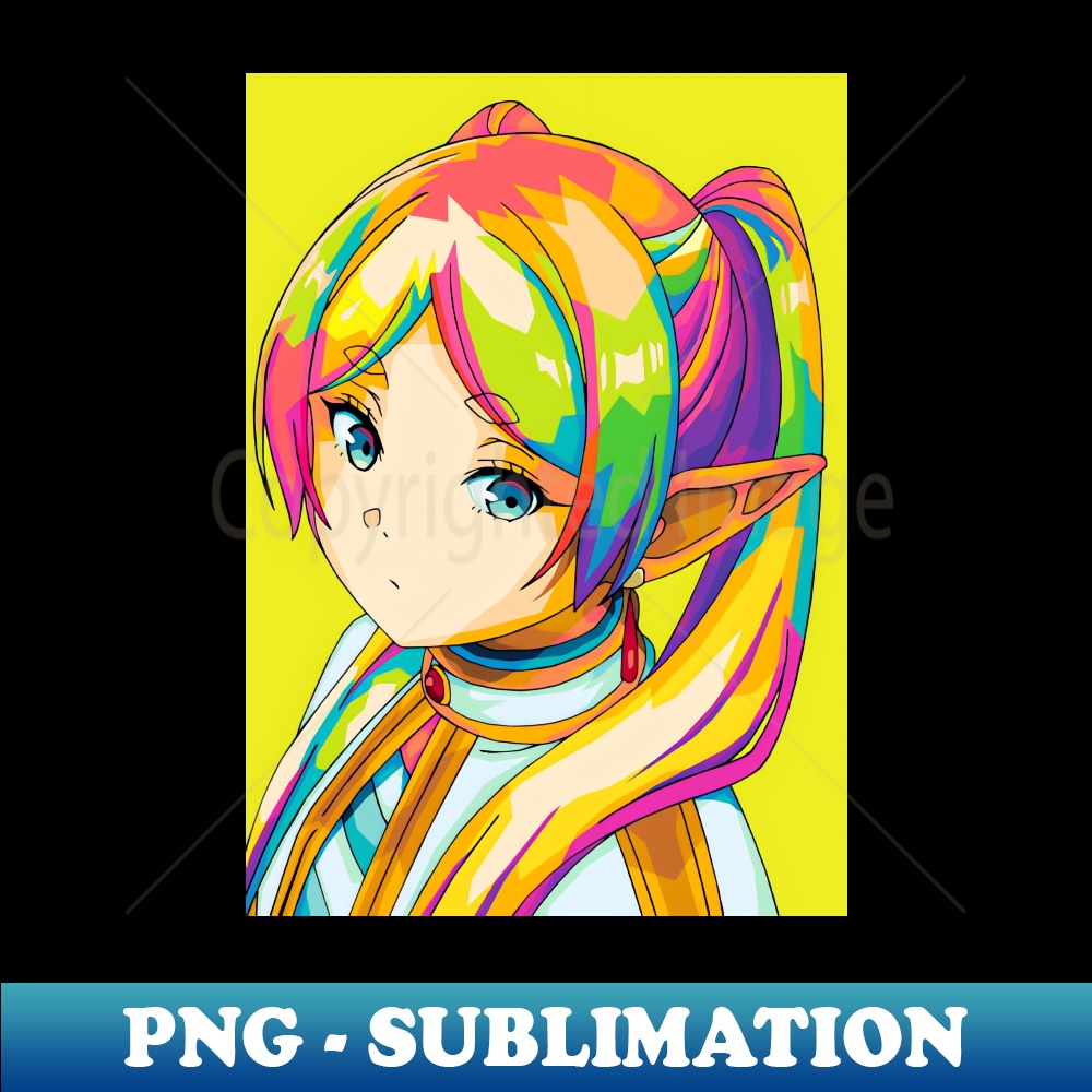 Frieren Beyond Journeys End - Retro PNG Sublimation Digital | Inspire ...