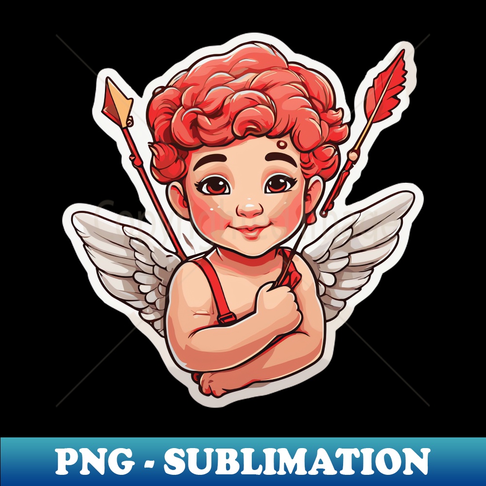 Cute Cupid Sticker 3 - High-Resolution PNG Sublimation File | Inspire ...