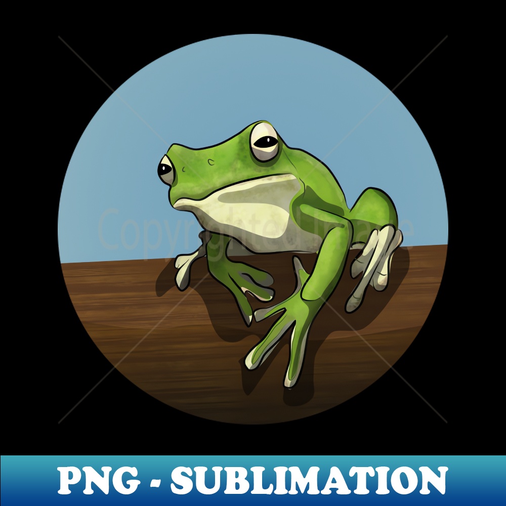 Frog on a Log - PNG Transparent Sublimation Design | Inspire Uplift