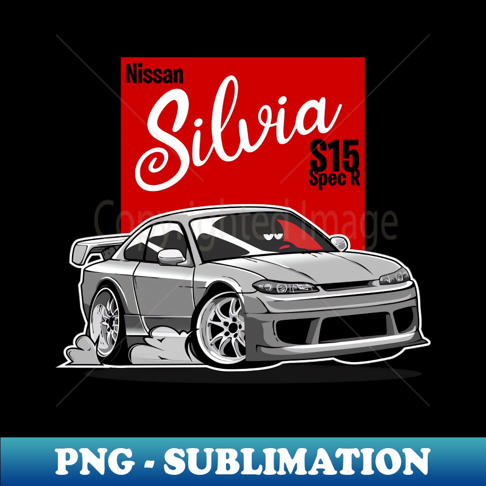 nissan silvia s15 spec R Cartoon - Modern Sublimation PNG Fi | Inspire Uplift