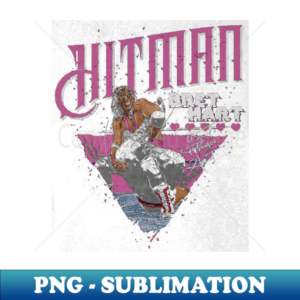 Bret Hart Sharpshooter - Retro PNG Sublimation Digital Downl | Inspire Uplift