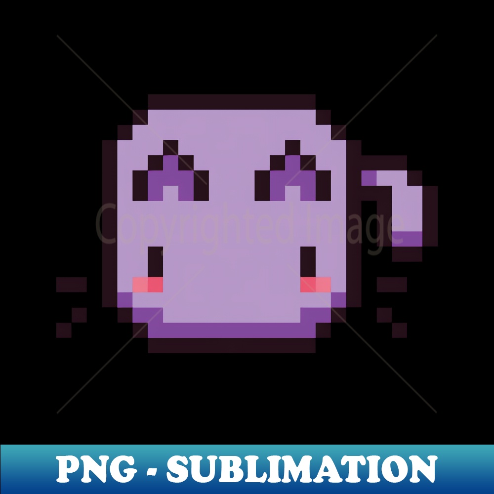 Purple Pixel Cat - Kawaii Retro Pixel Art - Inspire Uplift