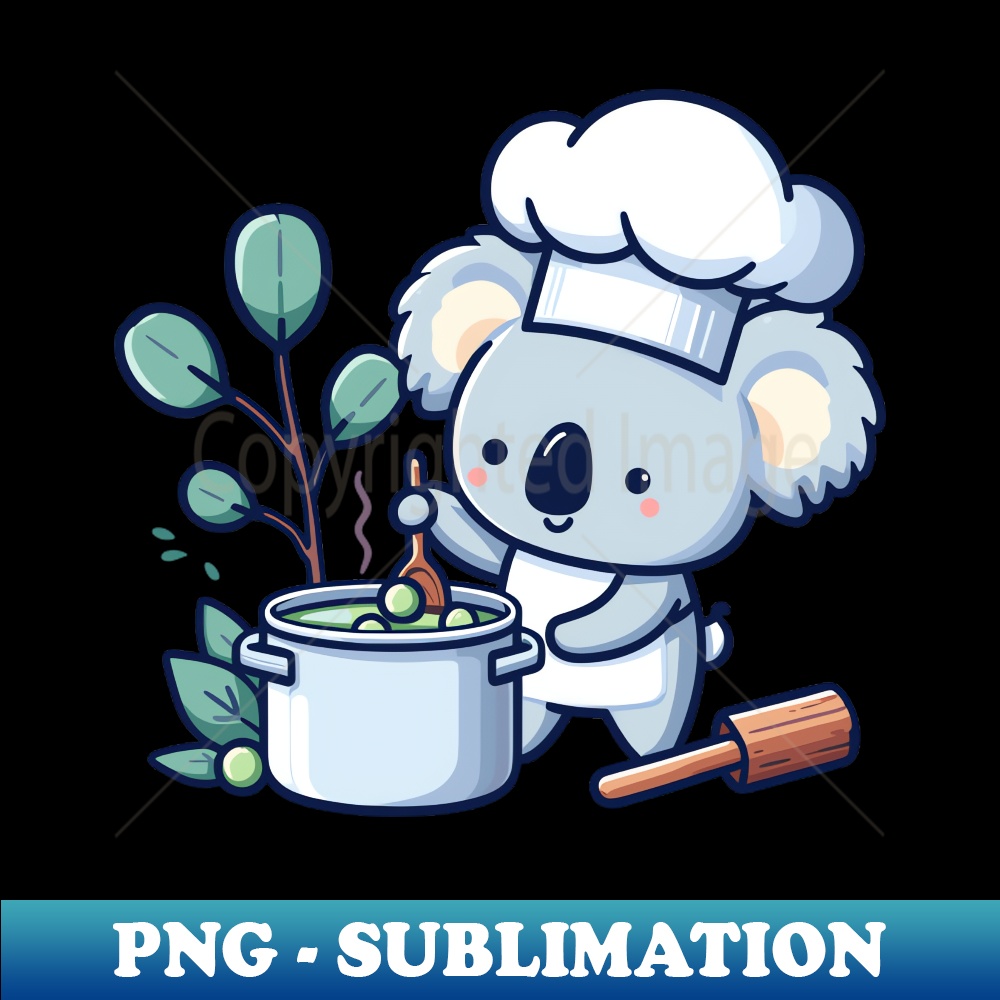 Cute koala chef holding pot with soup, koala bear cooking il | Inspire ...