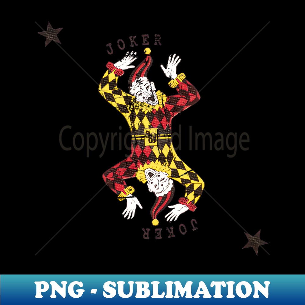 Playing Cards Distressed Twin Joker - Instant PNG Sublimatio | Inspire Uplift