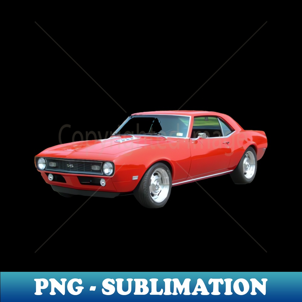 Fire Red '68 Camaro - Signature Sublimation PNG File - Inspire Uplift
