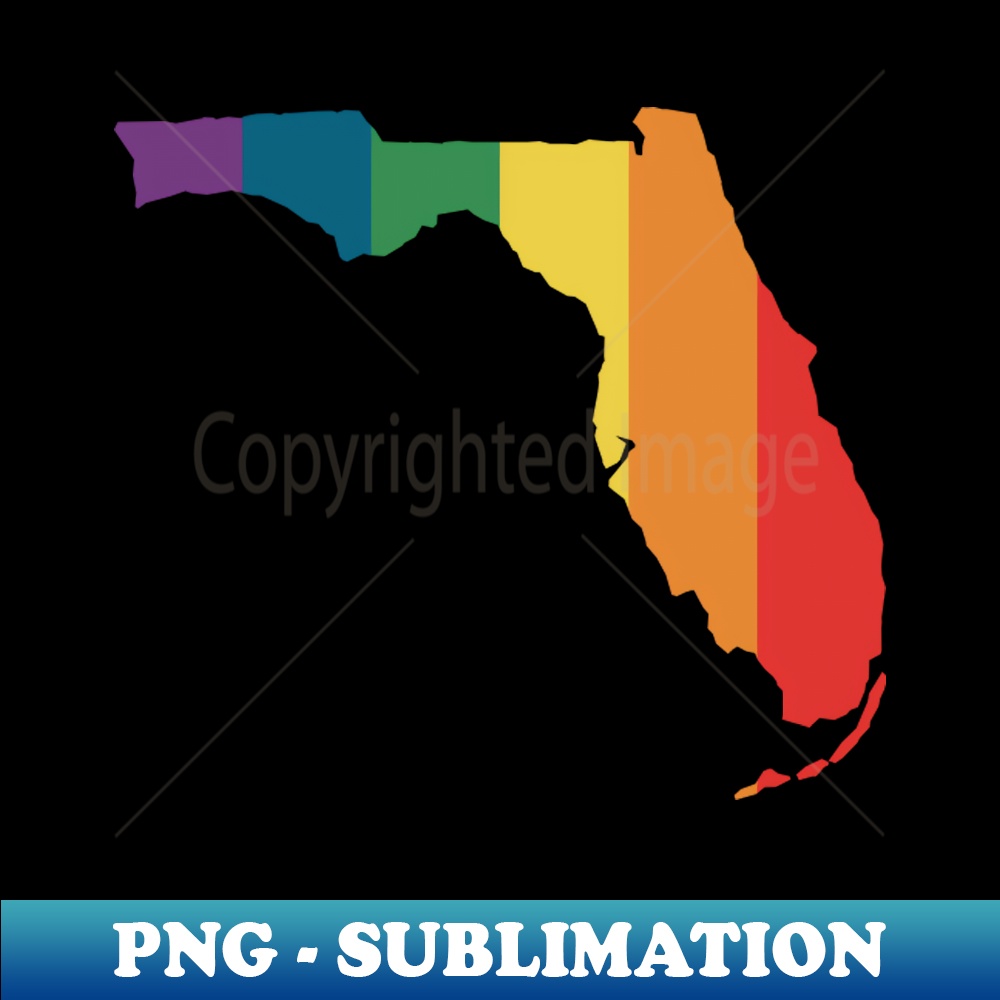 Florida State Rainbow - PNG Transparent Sublimation Design | Inspire Uplift