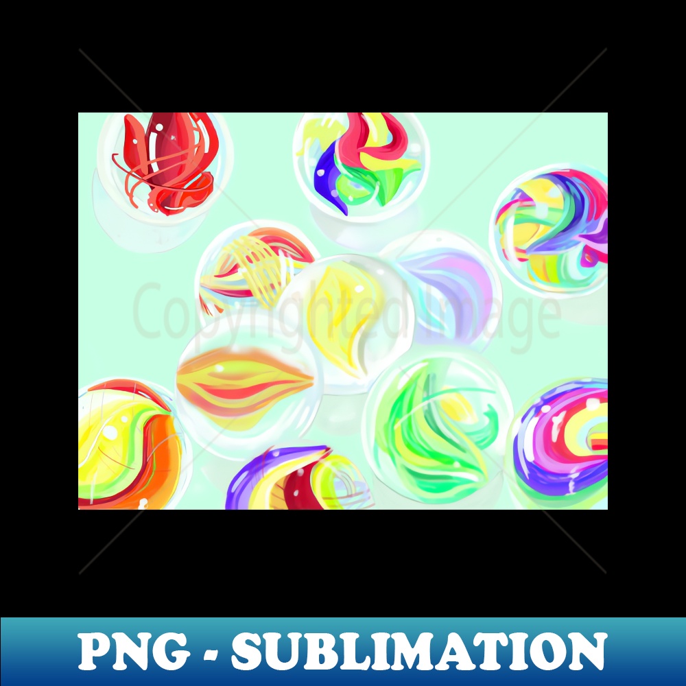 Marbles - Retro PNG Sublimation Digital Download | Inspire Uplift