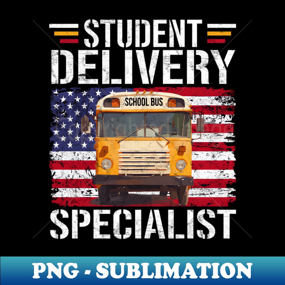 Student Delivery Specialist American Flag School Bus Driver | Inspire ...