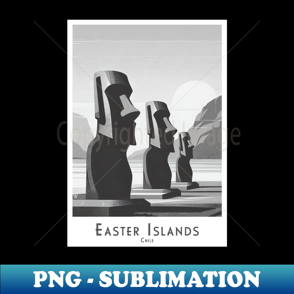 Monochrome black and white Moai Statues of Easter Island - P | Inspire ...