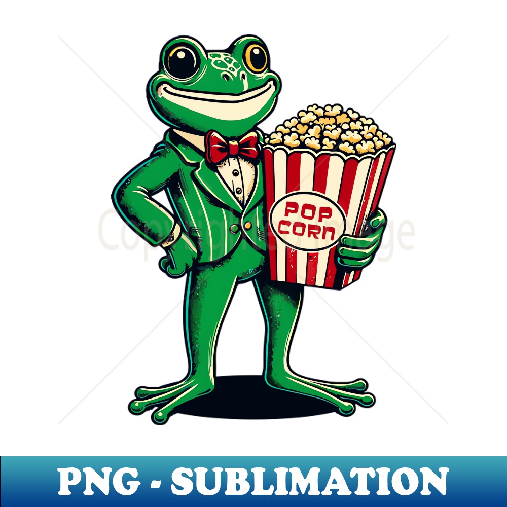 Frog carrying a packet of popcorn - Decorative Sublimation P | Inspire ...