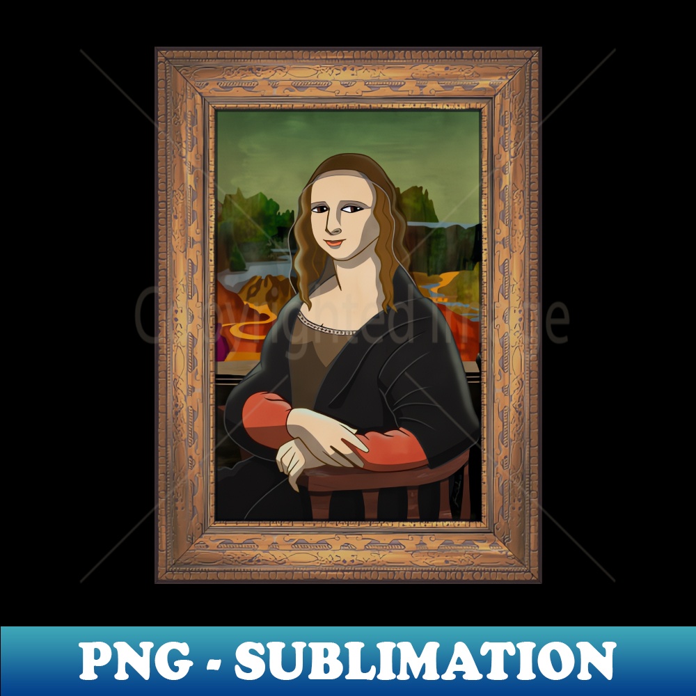 Mona Lisa In Frame - Aesthetic Sublimation Digital File | Inspire Uplift
