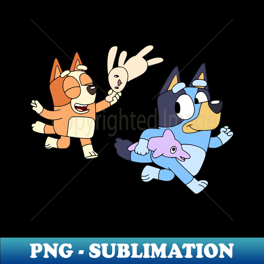 Bluey Running - Sublimation-Ready PNG File | Inspire Uplift