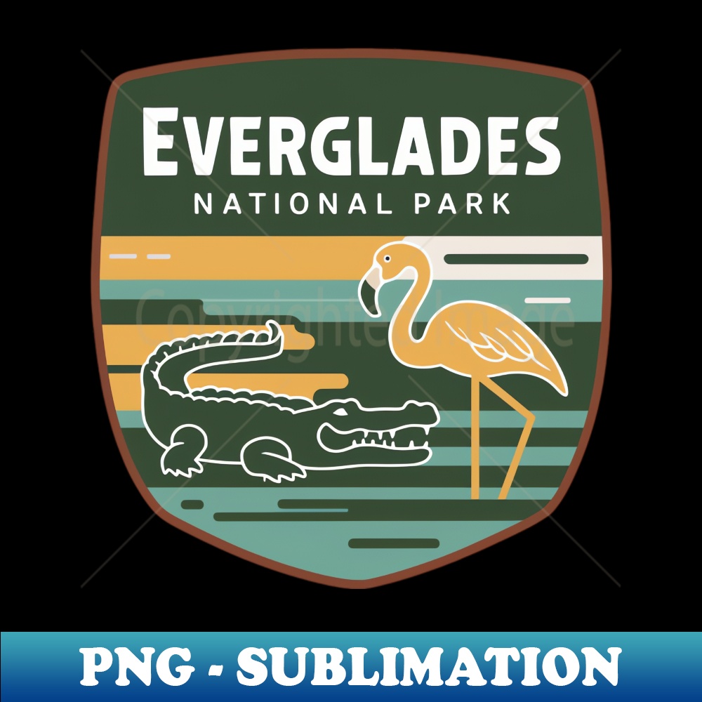 Everglades National Park Retro Emblem - High-Quality PNG Sub | Inspire ...
