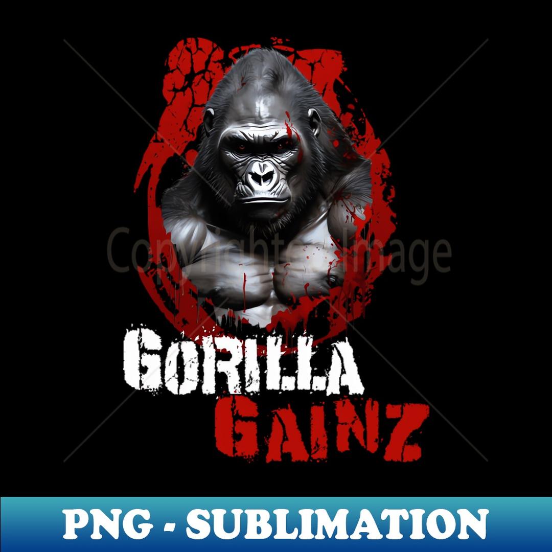 Silverback Gorilla Gainz Muscle Ape Distressed Design - Crea | Inspire ...
