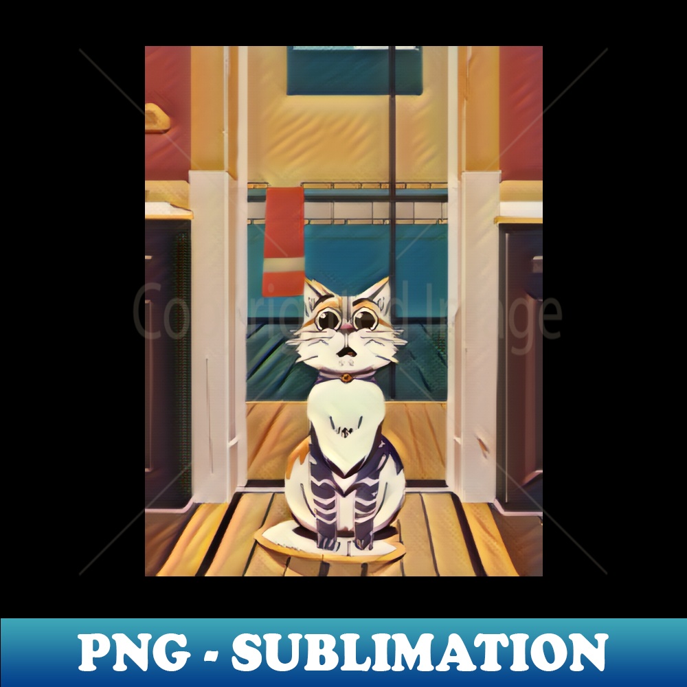 Concerned cat funny cartoon Kitten - Artistic Sublimation Di - Inspire ...