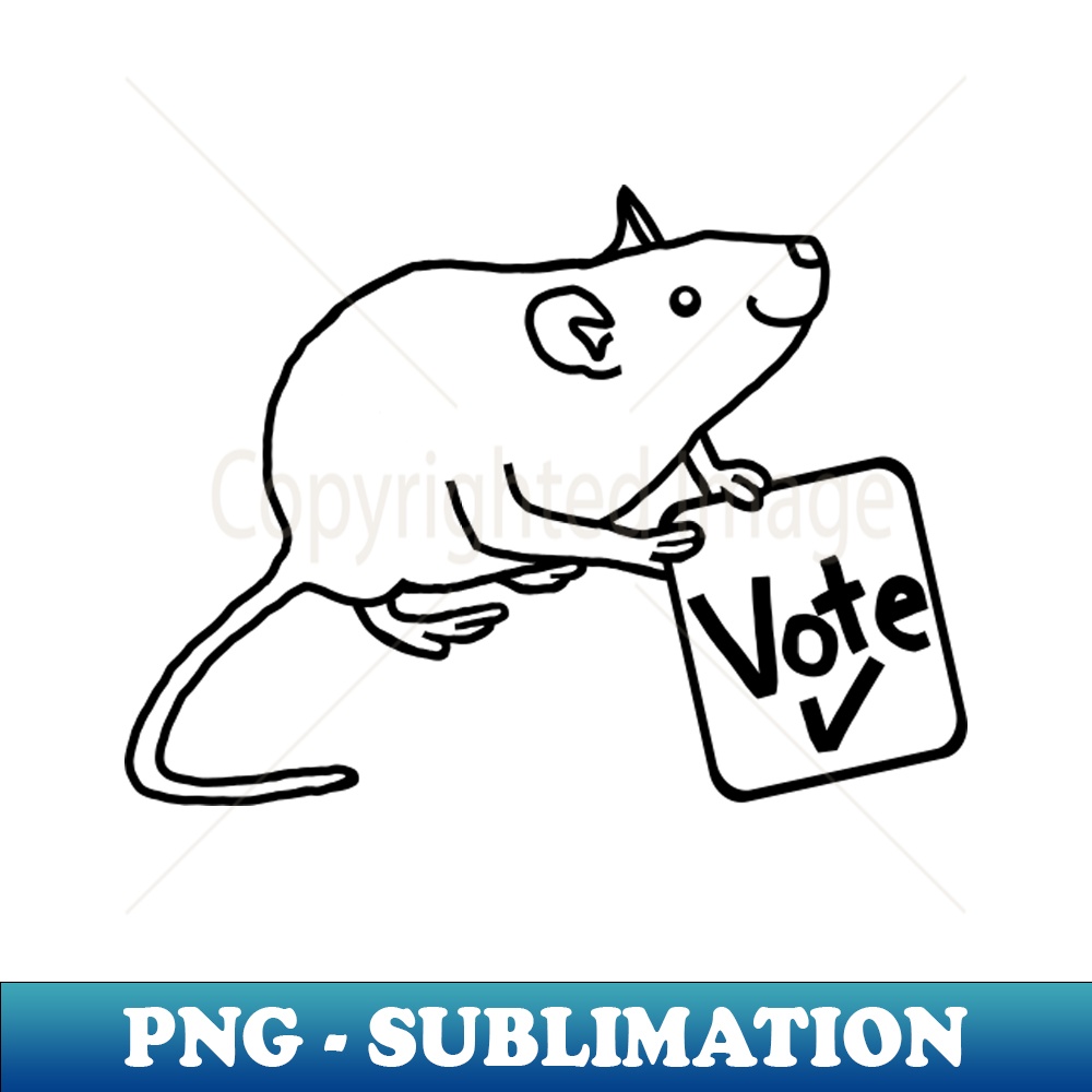 Black and White Rat says Vote Outline - Elegant Sublimation | Inspire ...