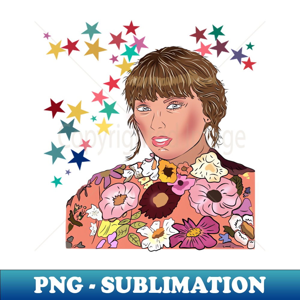 Taylor shining stars and flowers - PNG Transparent Sublimati | Inspire Uplift