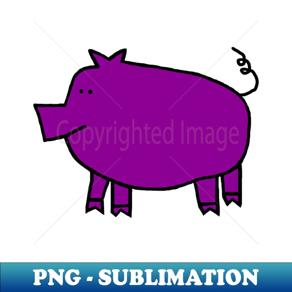 Cute Purple Pig - High-Quality PNG Sublimation Download | Inspire Uplift