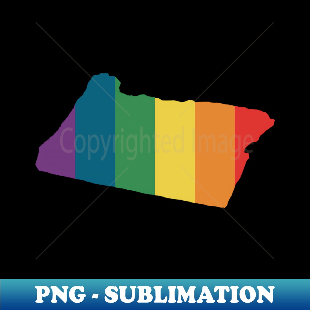 Oregon State Rainbow Map - PNG Transparent Sublimation File | Inspire ...