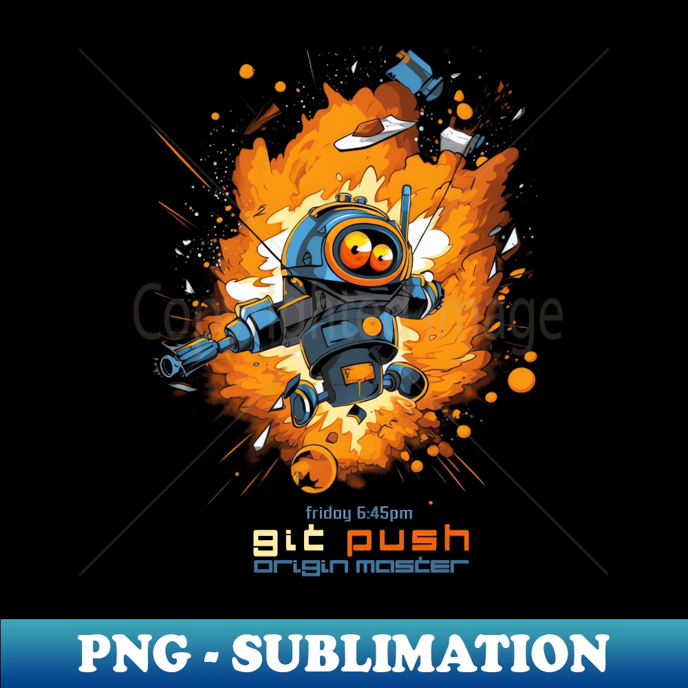 Exploding Robot - git push origin master - PNG Transparent D | Inspire ...