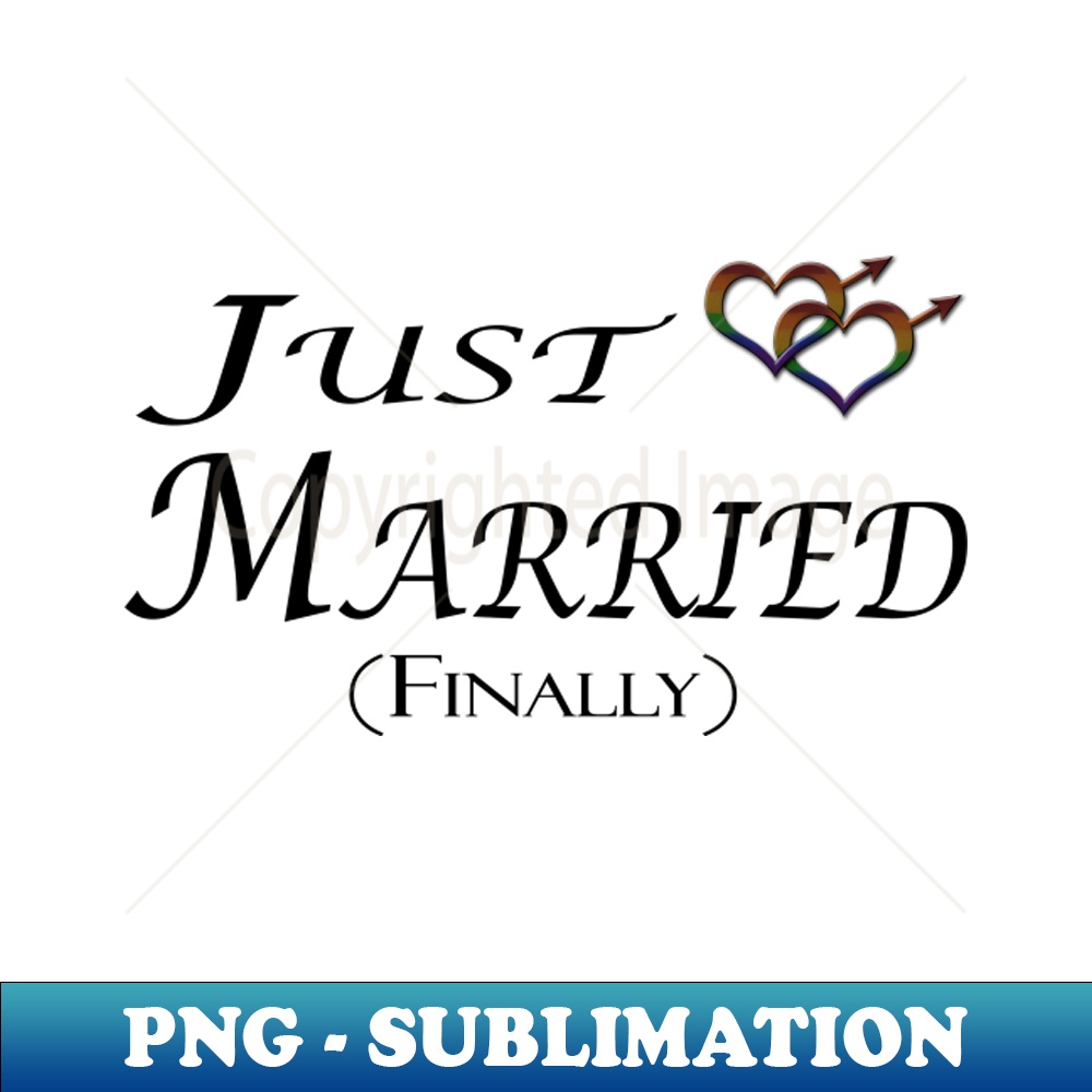 Just Married (Finally) Gay Pride Interlinking Male Gender Sy | Inspire ...