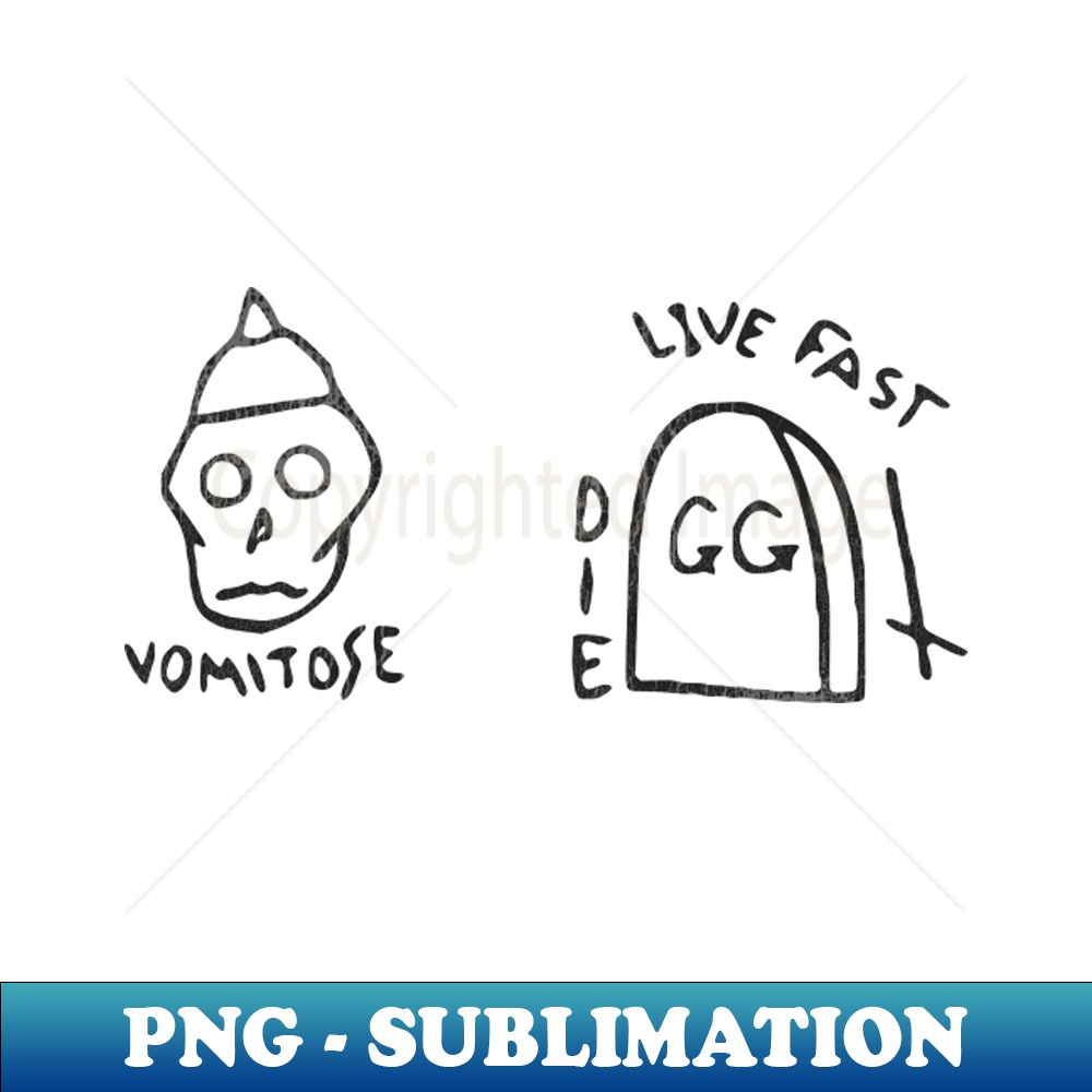 GG Allin Chest Tattoos - Sublimation-Ready PNG File | Inspire Uplift